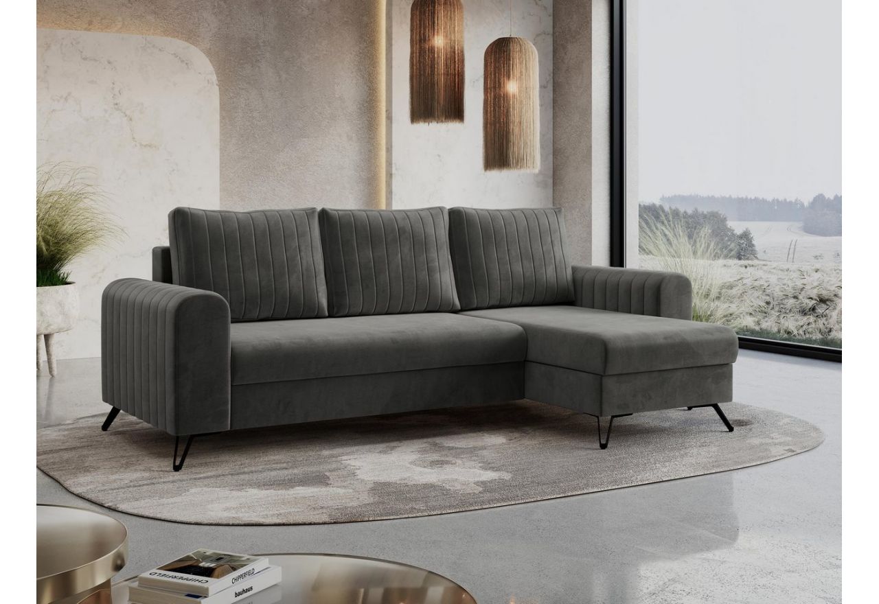 Narożnik AXEL - Monolith 92 - grafitowy brąz - OUTLETU - sklep MKS Meble