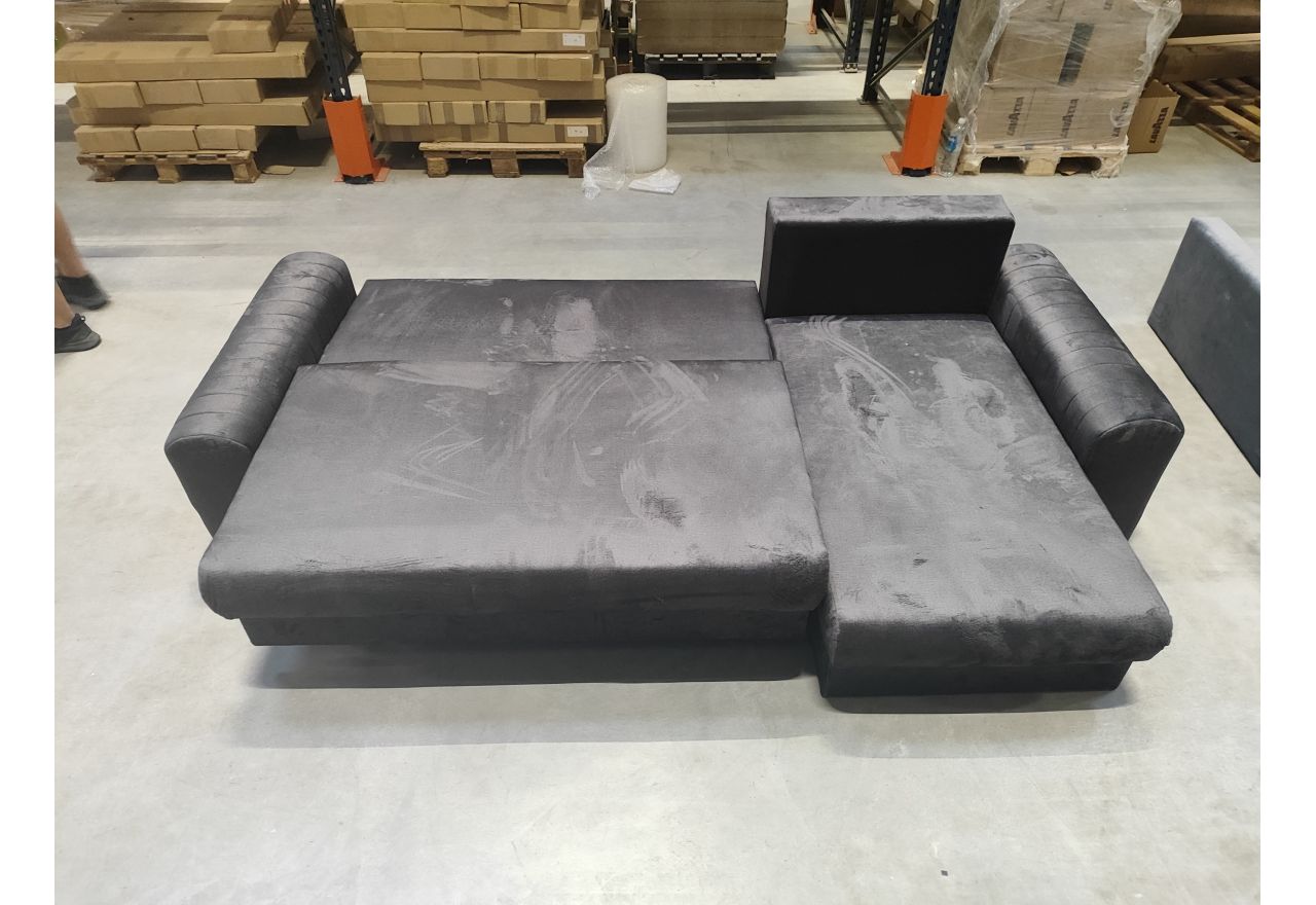 Narożnik AXEL - Monolith 92 - grafitowy brąz - OUTLETU - sklep MKS Meble