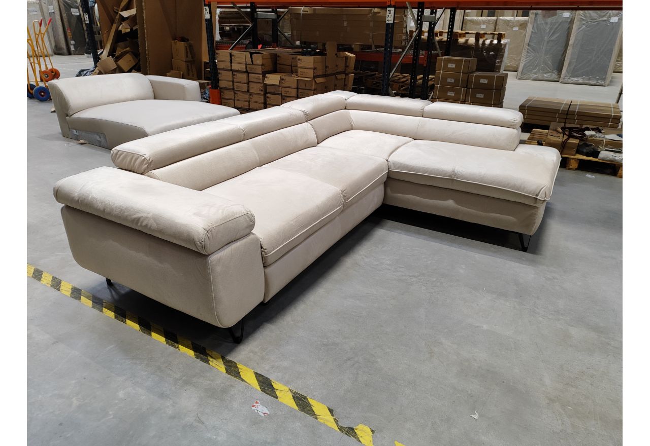 Narożnik PETER L - Monolith 02 - beżowy - OUTLETU - sklep MKS Meble