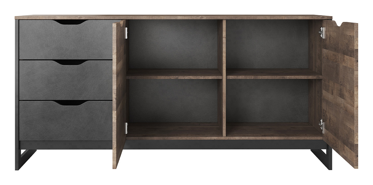 Elegancka komoda z szufladami 161 cm do pokoju dziennego i salonu ...